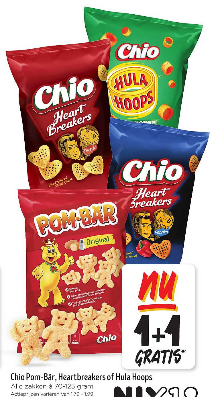 Chio Pom-Bär, Heartbreakers Of Hula Hoops aanbieding bij Jumbo