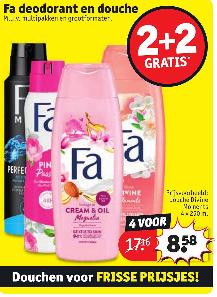 Fa Deodorant En Douche M.u.v. Multipakken En Grootformaten. aanbieding ...