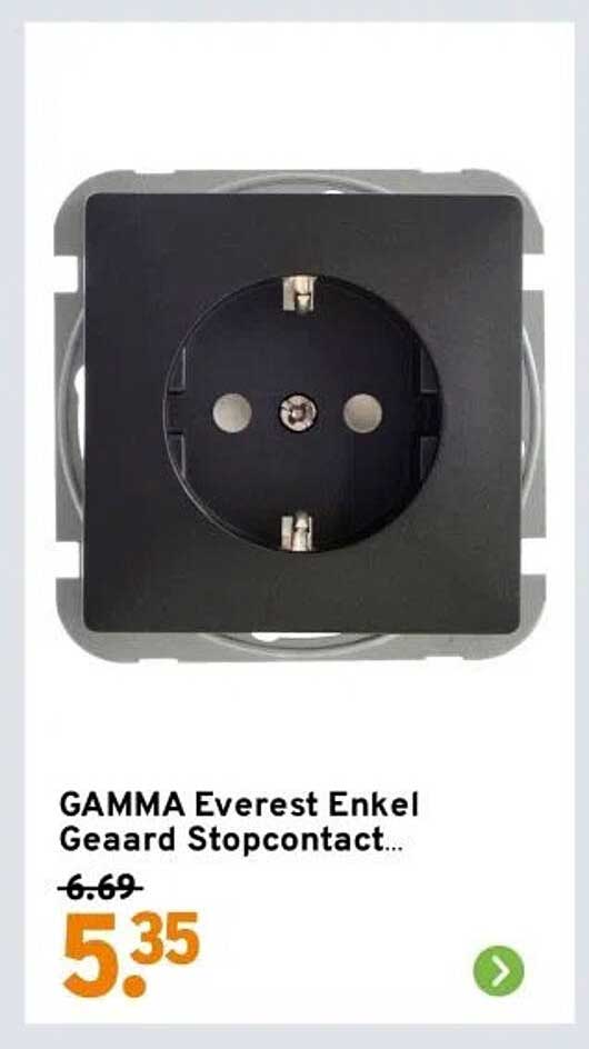 Gamma Everest Enkel Geaard Stopcontact aanbieding bij GAMMA