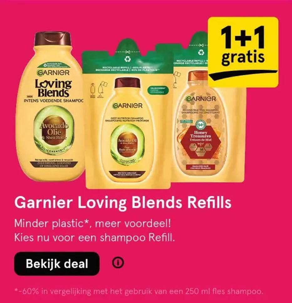 Garnier Loving Blends Refills aanbieding bij Etos