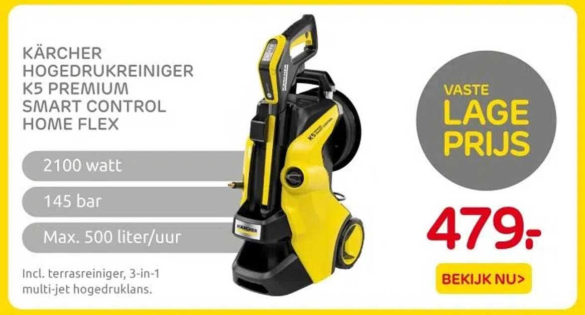 Kärcher Hogedrukreiniger K5 Premium Smart Control Home Flex aanbieding ...