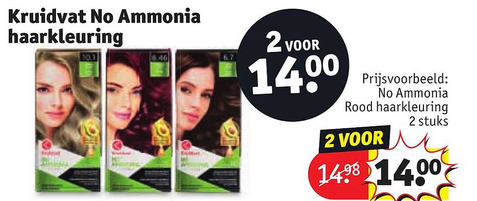 Kruidvat No Ammonia Haarkleuring aanbieding bij Kruidvat