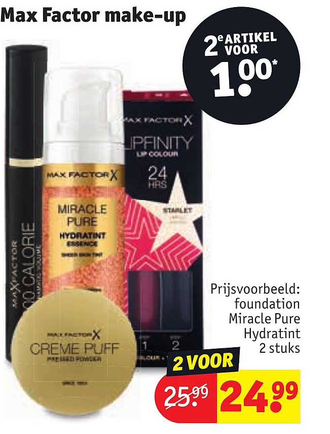 Max Factor Make-Up aanbieding bij Kruidvat