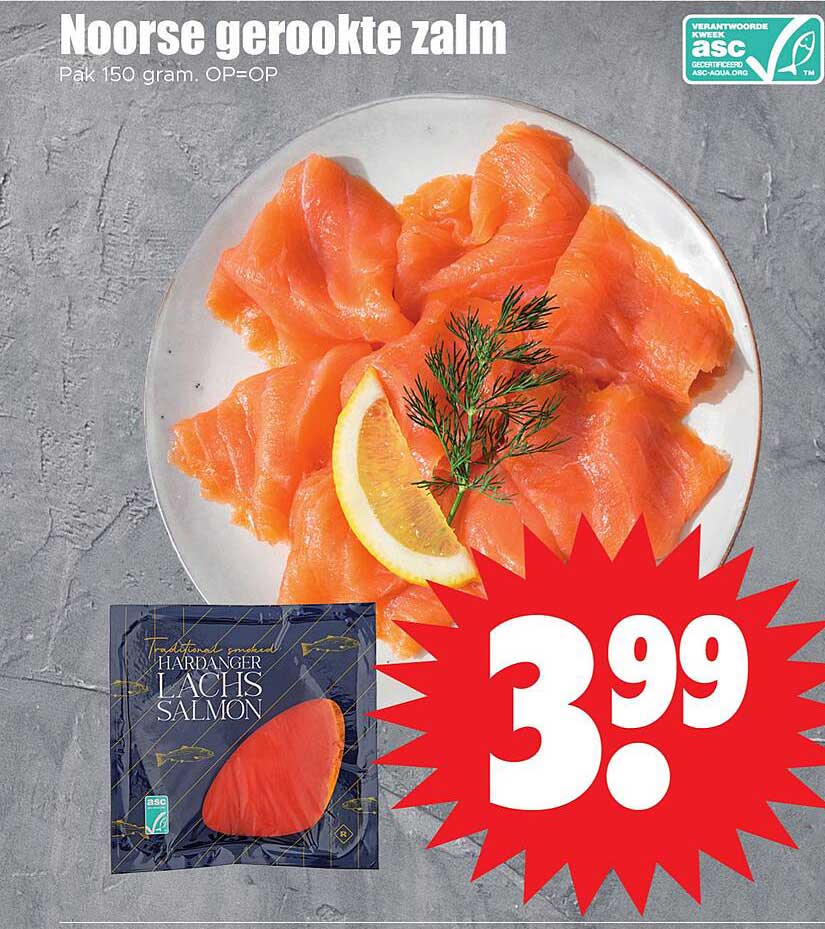 Noorse Gerookte Zalm aanbieding bij Dirk