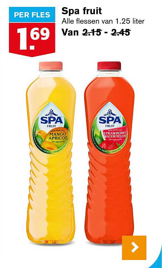 Spa Fruit aanbieding bij Hoogvliet