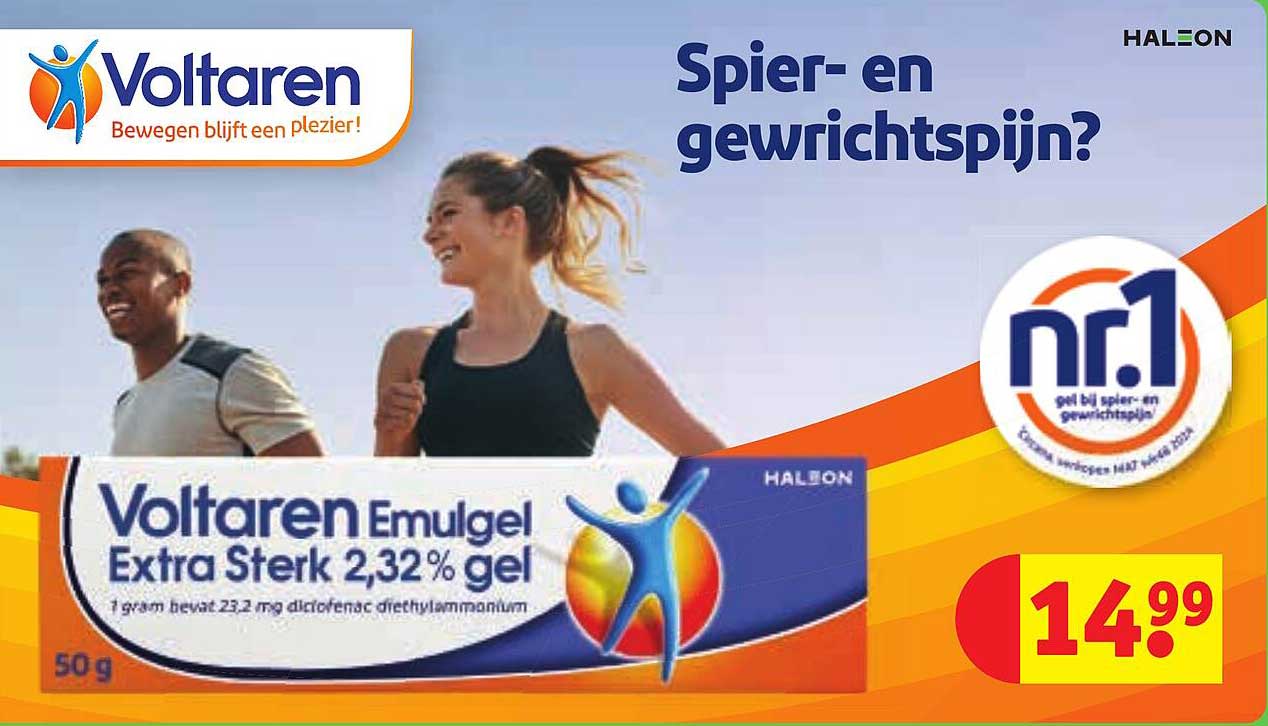 Voltaren Emulgel Extra Sterk 2,32 % Gel Aanbieding bij Kruidvat ...