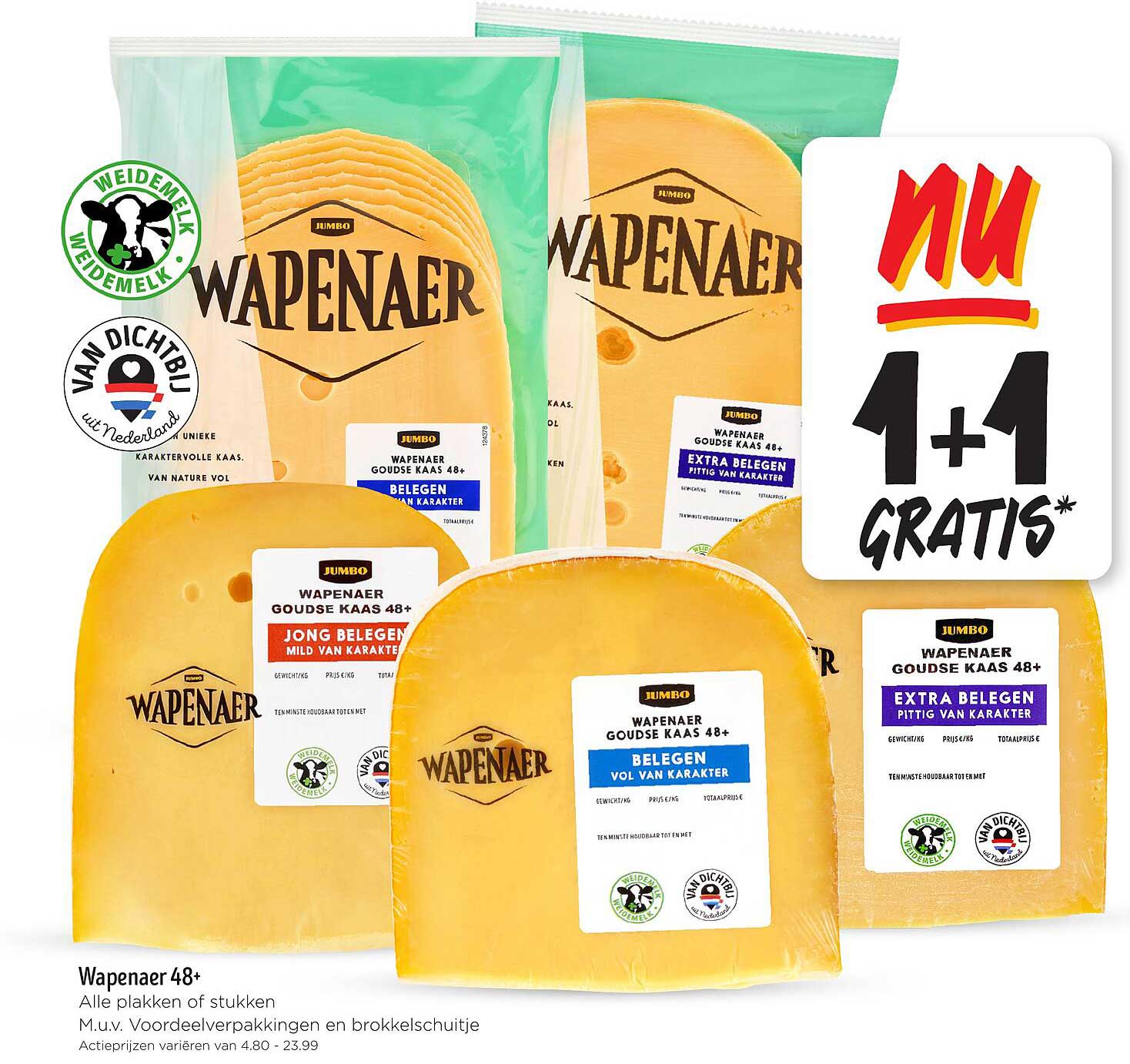 Wapenaer Goudse Kaas 48+ aanbieding bij Jumbo