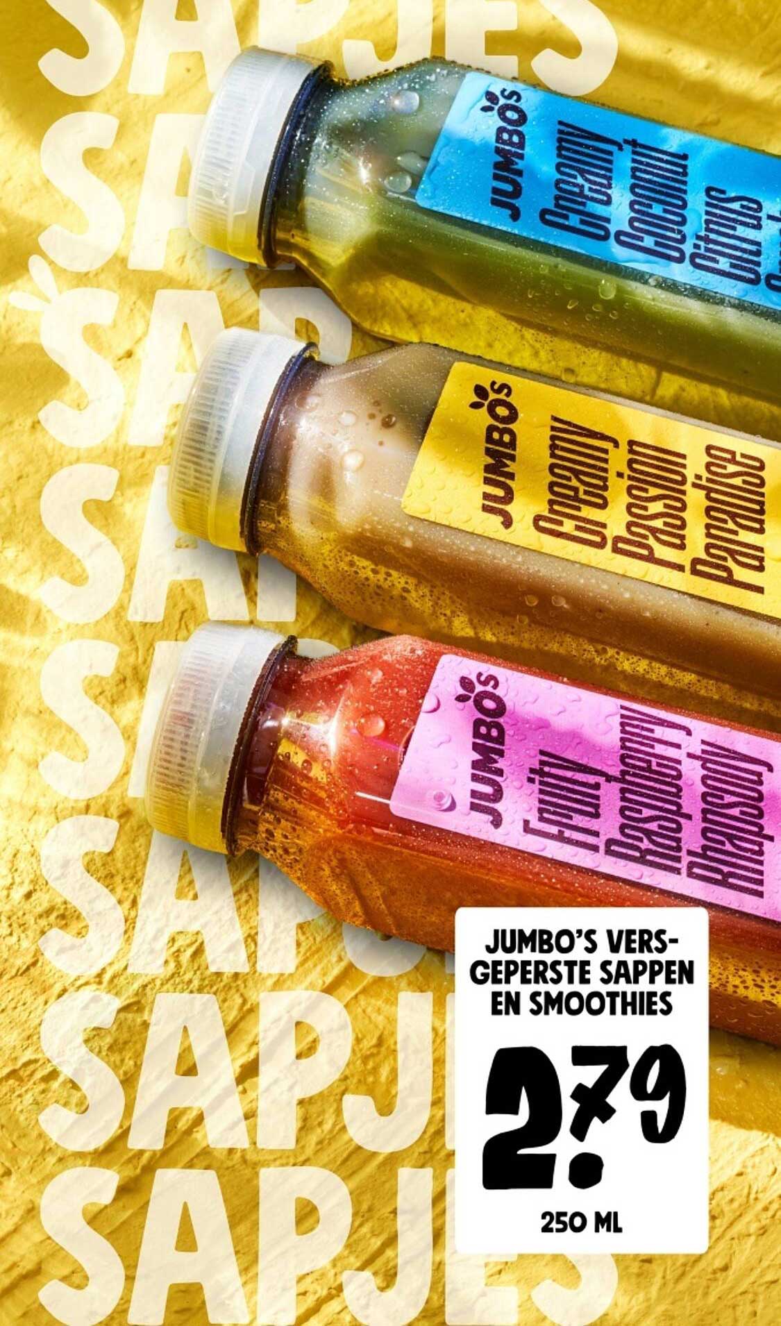 Jumbo's Verse-Geperste Sappen En Smoothies Aanbieding bij Jumbo ...