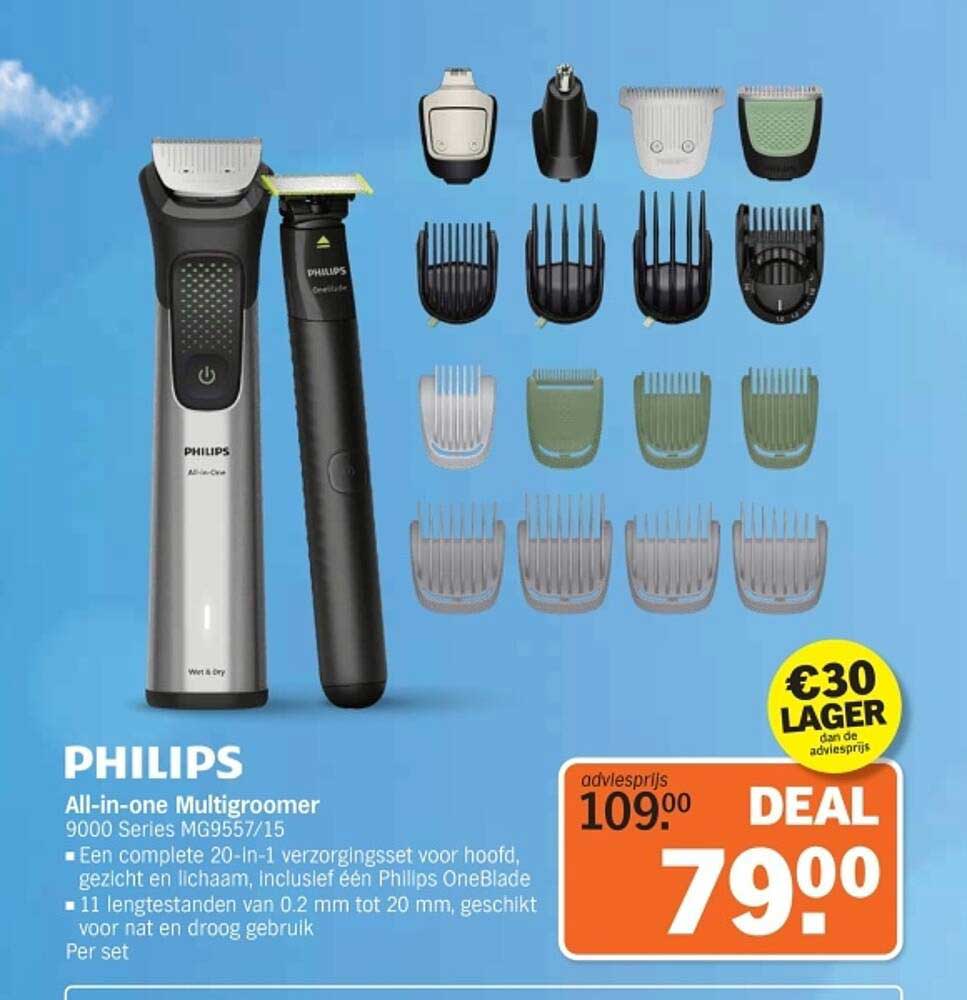 Philips All-In-One Multigroomer 9000 Series Mg9557/15 Aanbieding bij ...