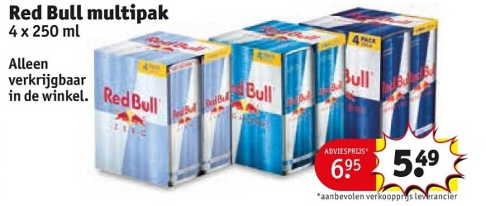 Red Bull Multipak 4 X 250 Ml Aanbieding bij Kruidvat - FolderFeest.nl