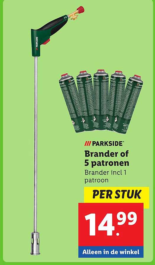 Brander Of 5 Patronen aanbieding bij Lidl
