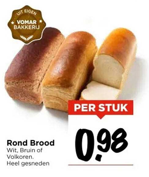Rond Brood Aanbieding bij Vomar - FolderFeest.nl