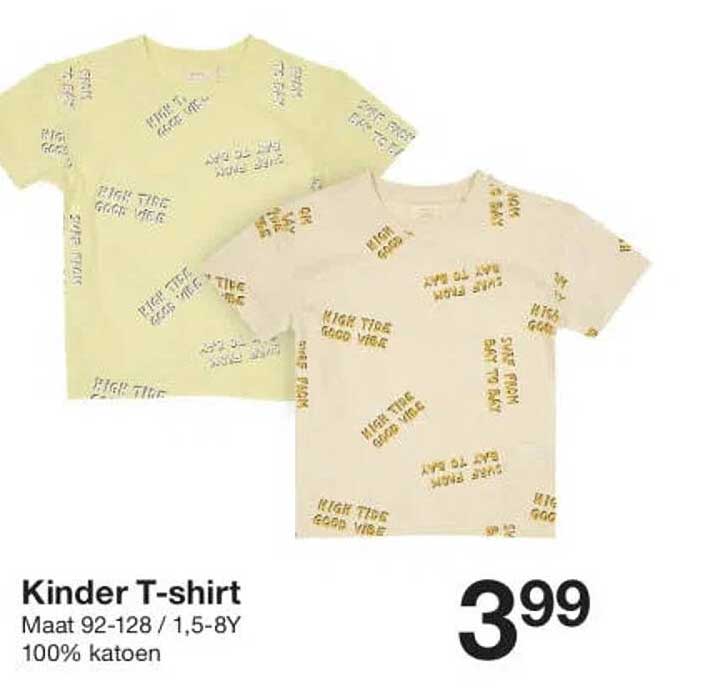 Kinder T-Shirt Aanbieding bij Zeeman - FolderFeest.nl