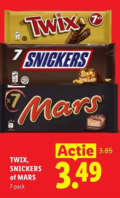 5-Pack Mars-, Twix- Of Snickers-Ijs Aanbieding bij ALDI - FolderFeest.nl