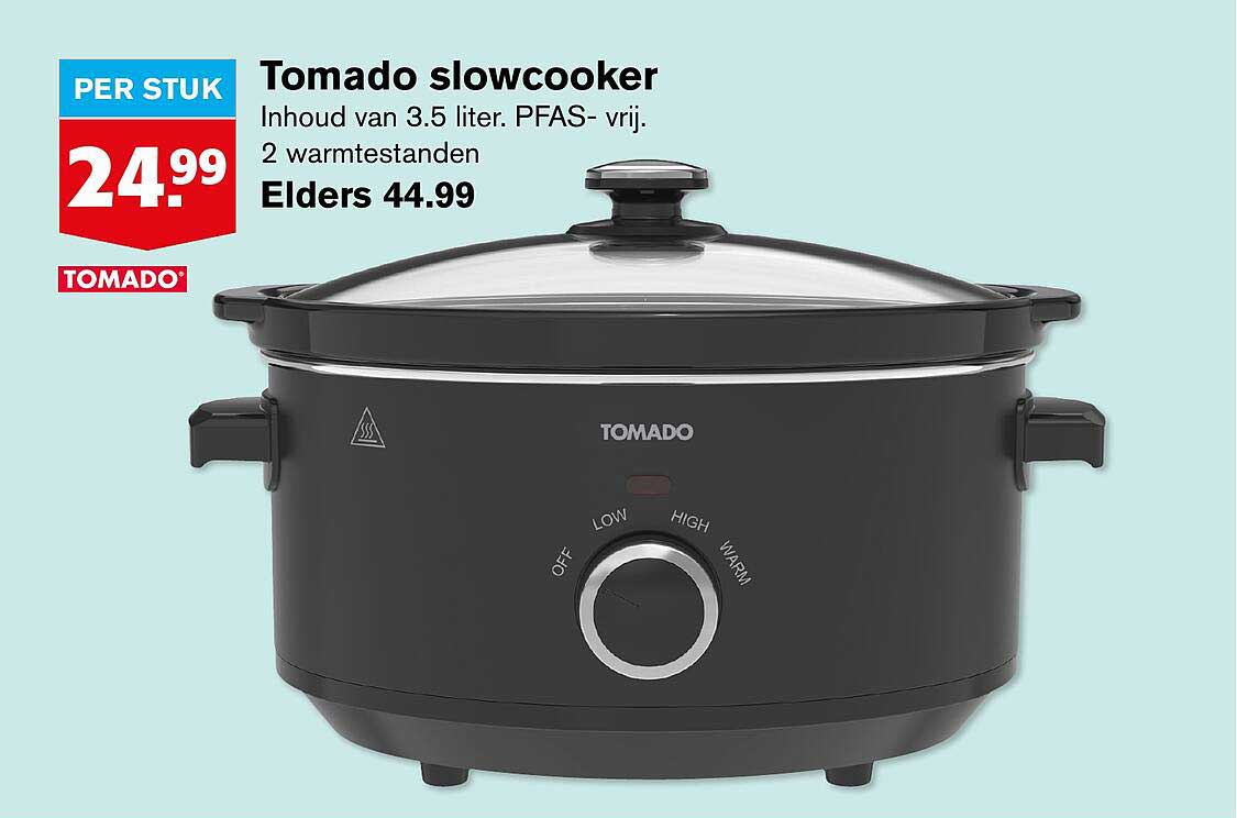 Tomado Slowcooker aanbieding bij Hoogvliet