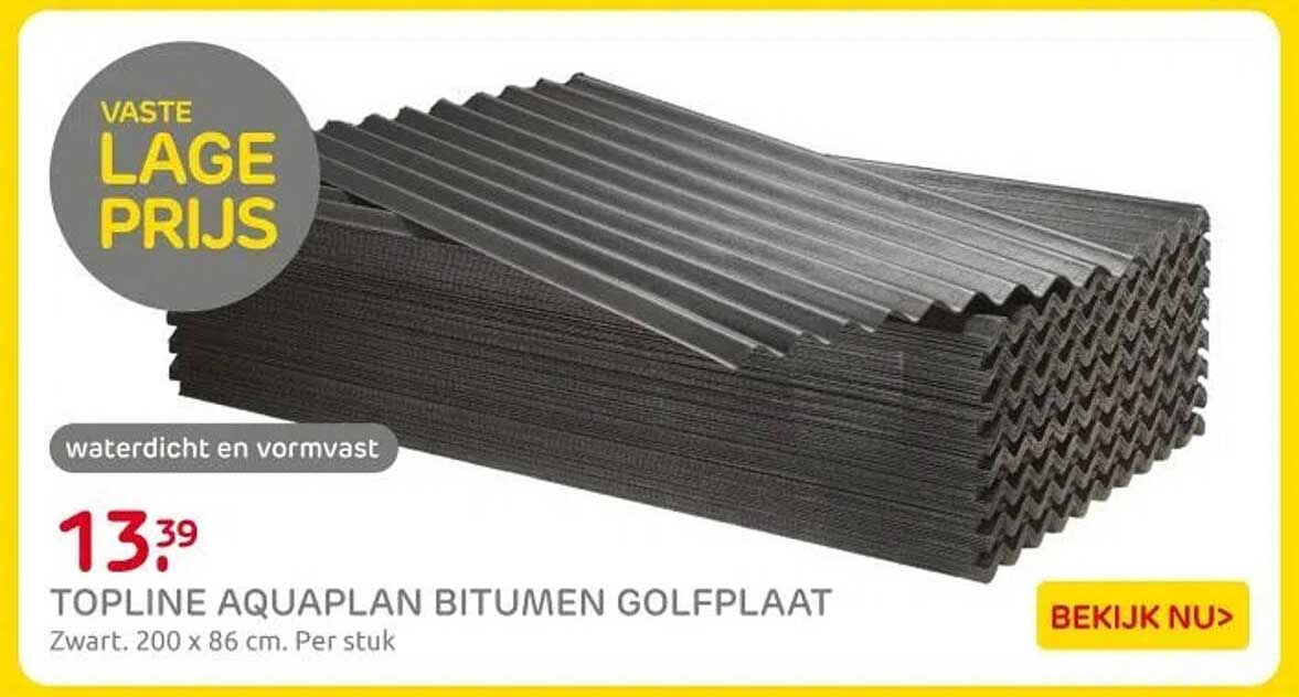 Topline Aquaplan Bitumen Golfplaat Aanbieding bij Praxis - FolderFeest.nl