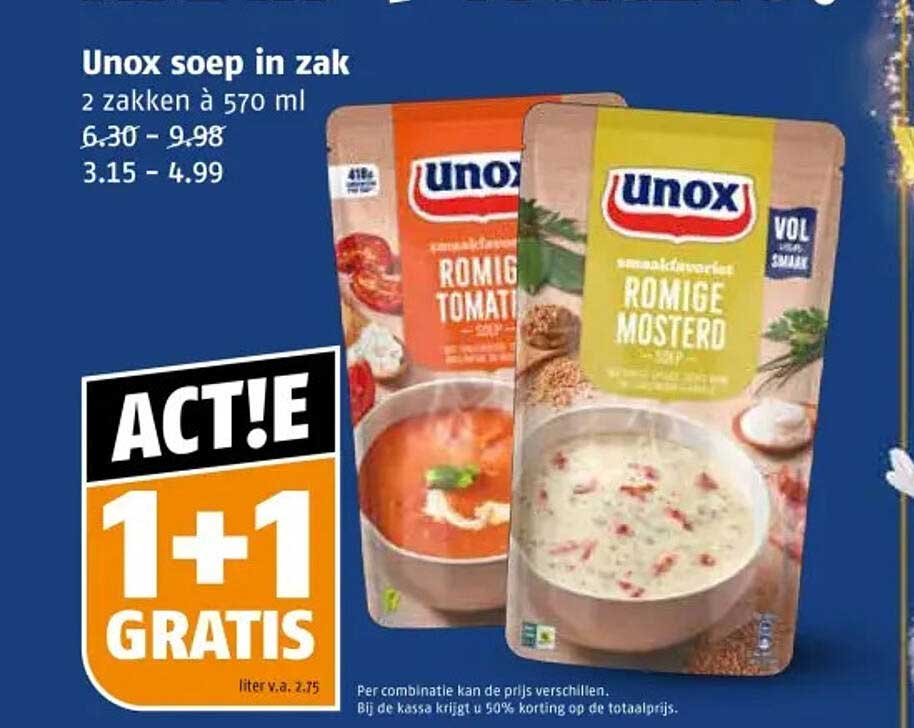 Unox Soep In Zak Aanbieding bij Poiesz - FolderFeest.nl