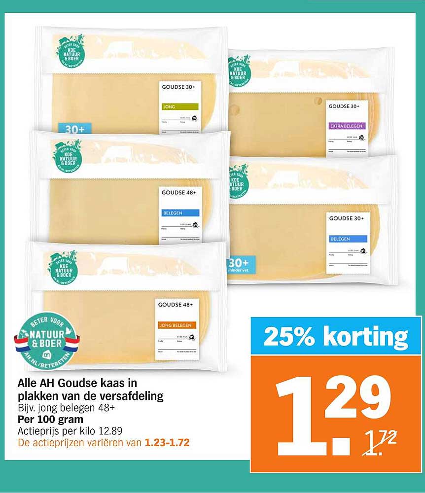 Alle Ah Goudse Kaas In Plakken Van De Versafdeling Aanbieding bij ...