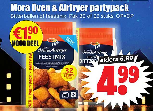 Mora Oven & Airfryer Partypack aanbieding bij Dirk