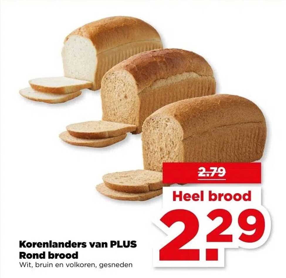 Korenlanders Van Plus Rond Brood Aanbieding bij PLUS - FolderFeest.nl