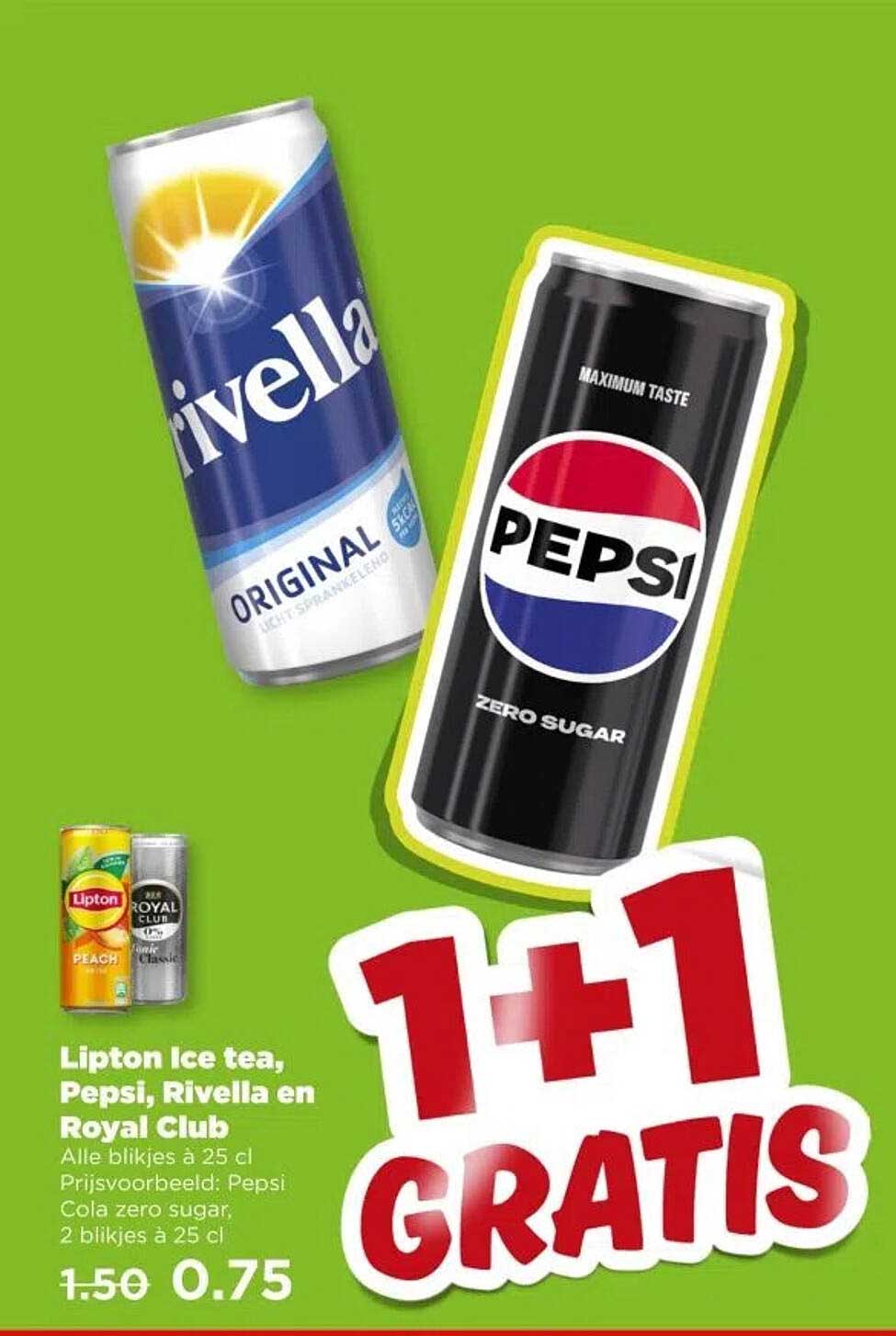 Lipton Ice Tea, Pepsi, Rivella En Royal Club Aanbieding bij PLUS ...