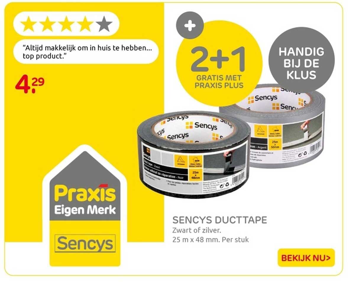Sencys Ducttape Aanbieding bij Praxis - FolderFeest.nl