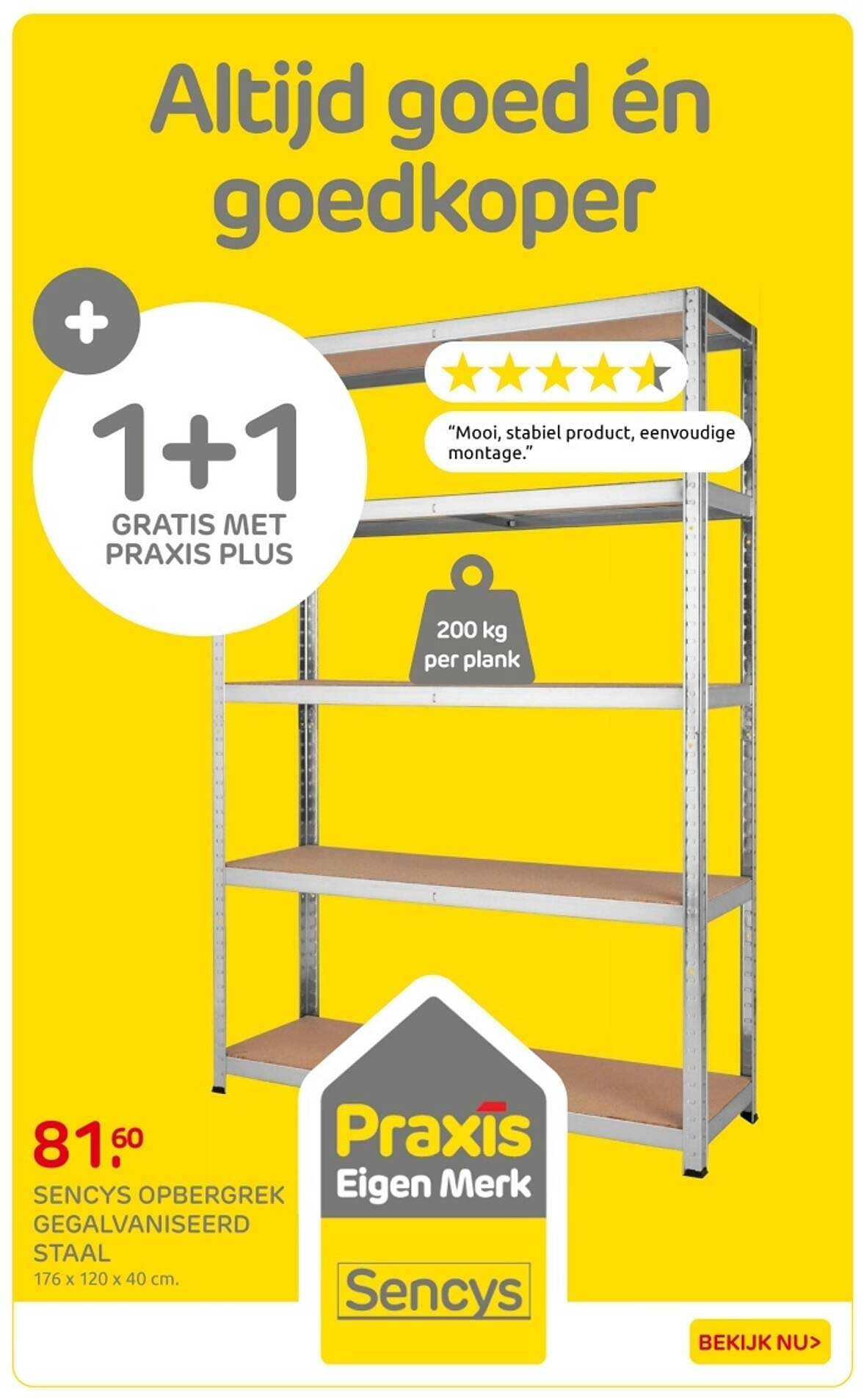 Sencys Opbergrek Gegalvaniseerd Staal Aanbieding bij Praxis ...