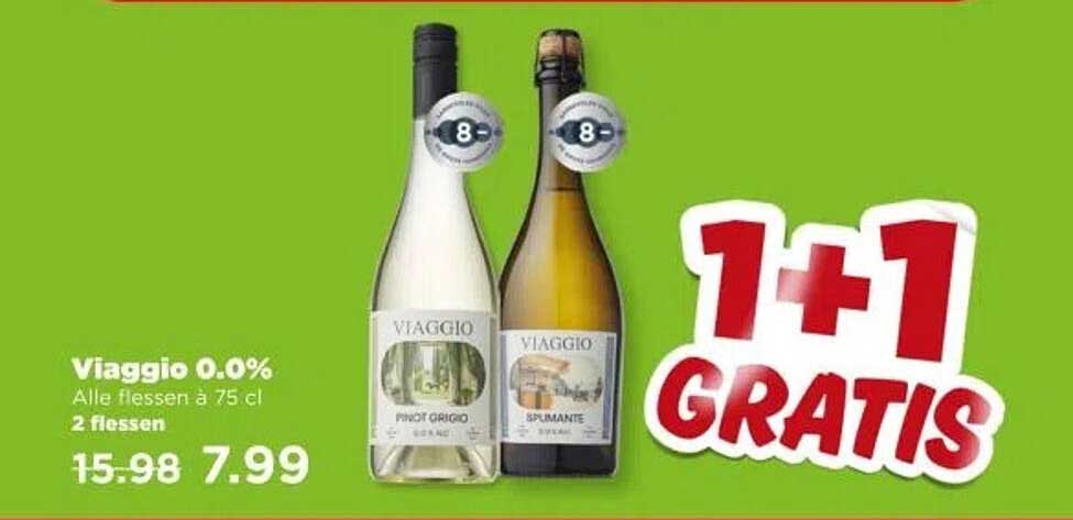 Viaggio 0.0% Alle Flessen À 75 Cl 2 Flessen Aanbieding bij PLUS ...
