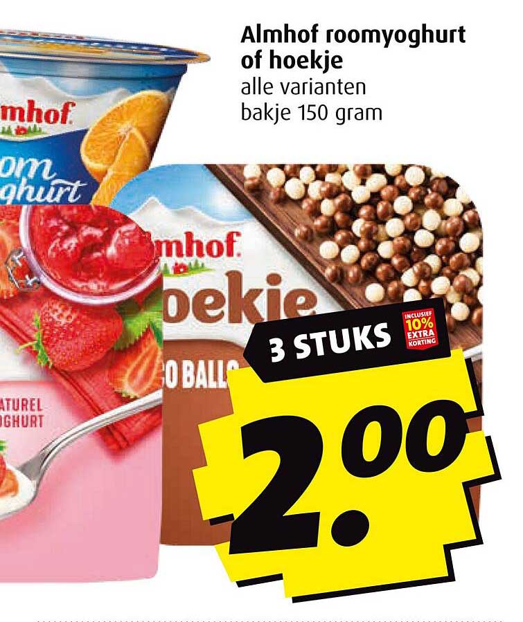 Almhof Roomyoghurt Of Hoeke aanbieding bij Boni
