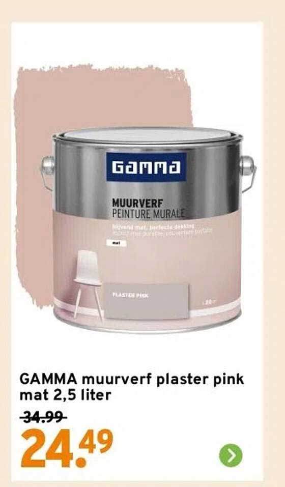 Gamma Muursverf Plaster Pink Aanbieding bij GAMMA - FolderFeest.nl