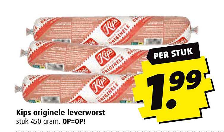 Kips Originele Leverworst aanbieding bij Boni