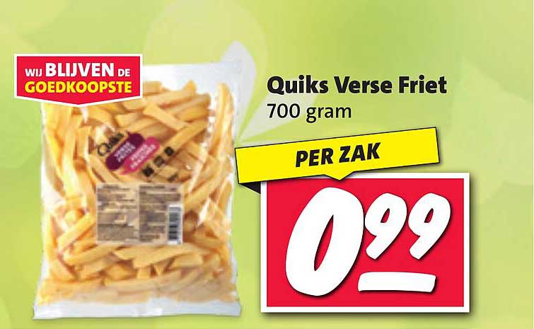 Quiks Verse Friet Aanbieding bij Nettorama - FolderFeest.nl