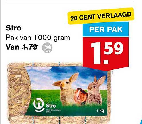 Stro aanbieding bij Hoogvliet