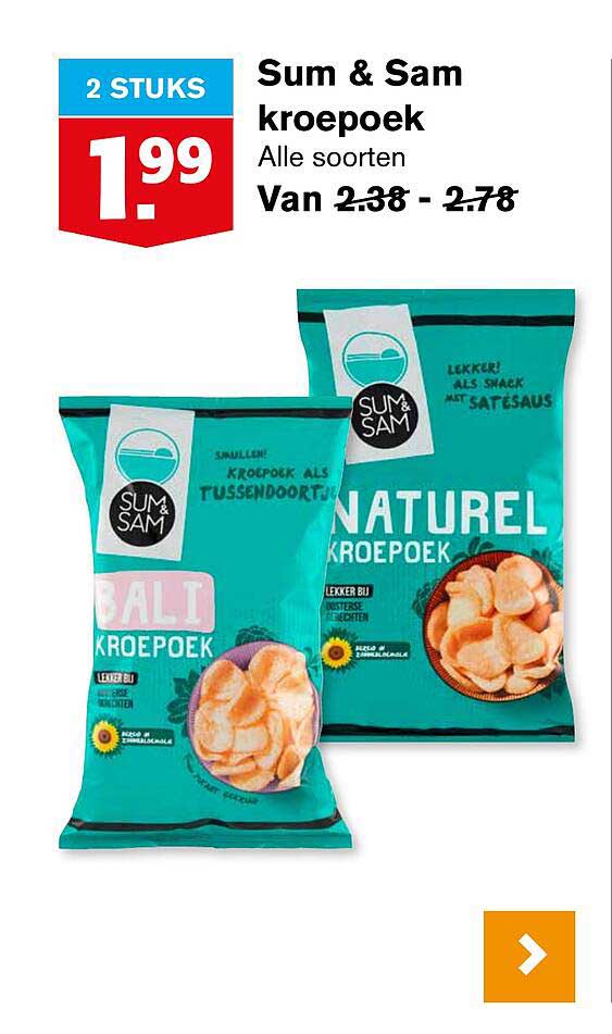 Sum & Sam Kroepoek Aanbieding bij Hoogvliet - FolderFeest.nl