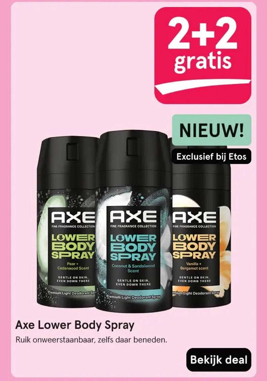Axe Lower Body Spray Aanbieding bij Etos - FolderFeest.nl