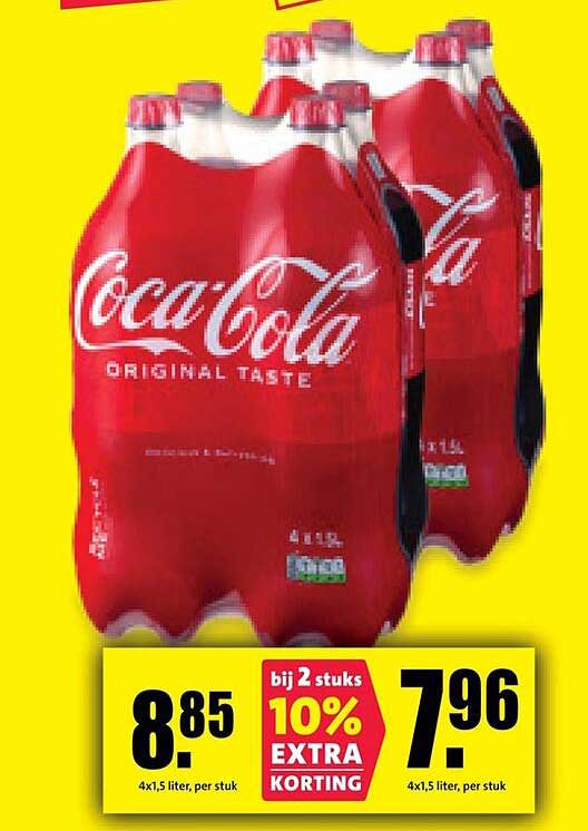 Coca-Cola Original Taste 4X 1,5 Liter Aanbieding bij Nettorama ...