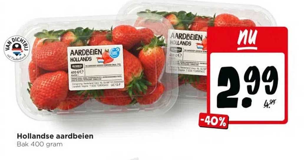 Kersen Of Hollandse Aardbeien Bak 400 Of 500 Gram. Aanbieding bij Dirk ...