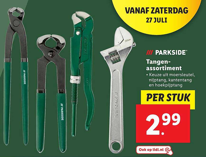 Parkside Tangen-Assortiment Aanbieding bij Lidl - FolderFeest.nl