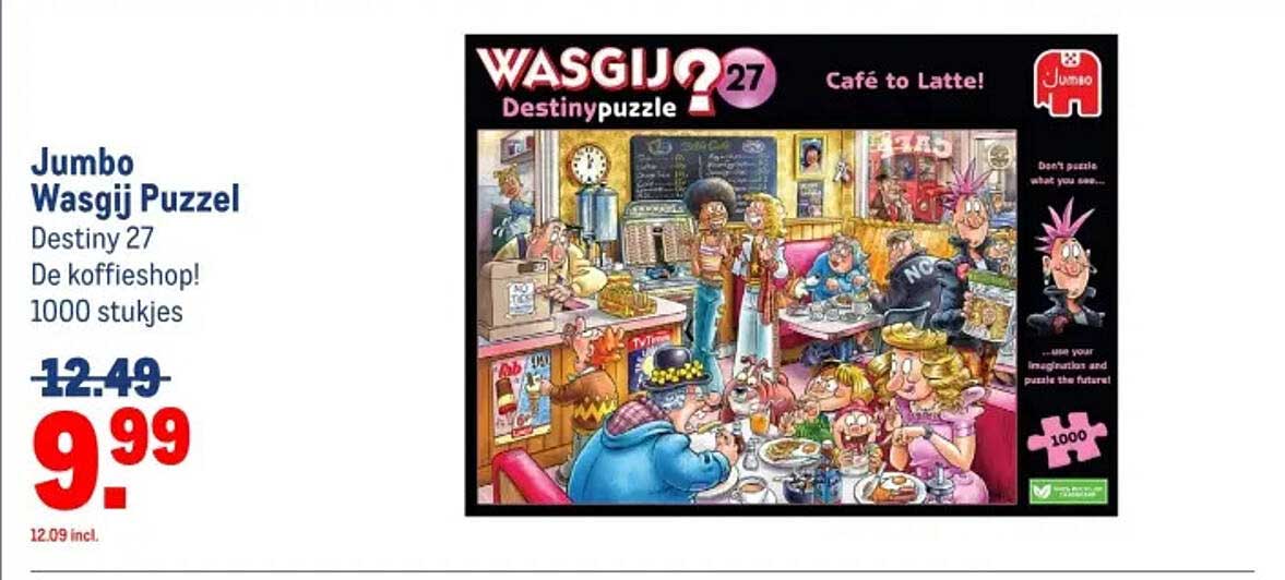 Jumbo Wasgij Puzzel Destiny 27 De Koffieshop! aanbieding bij Makro