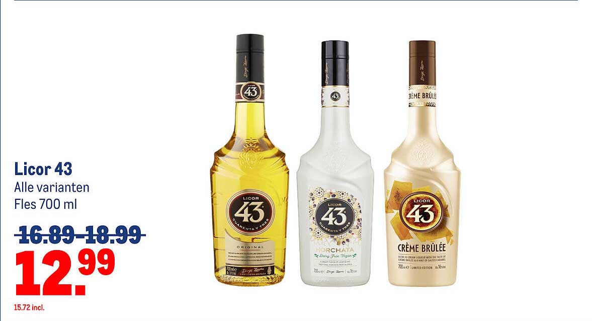 Licor 43 Alle Varianten Fles 700 Ml aanbieding bij Makro
