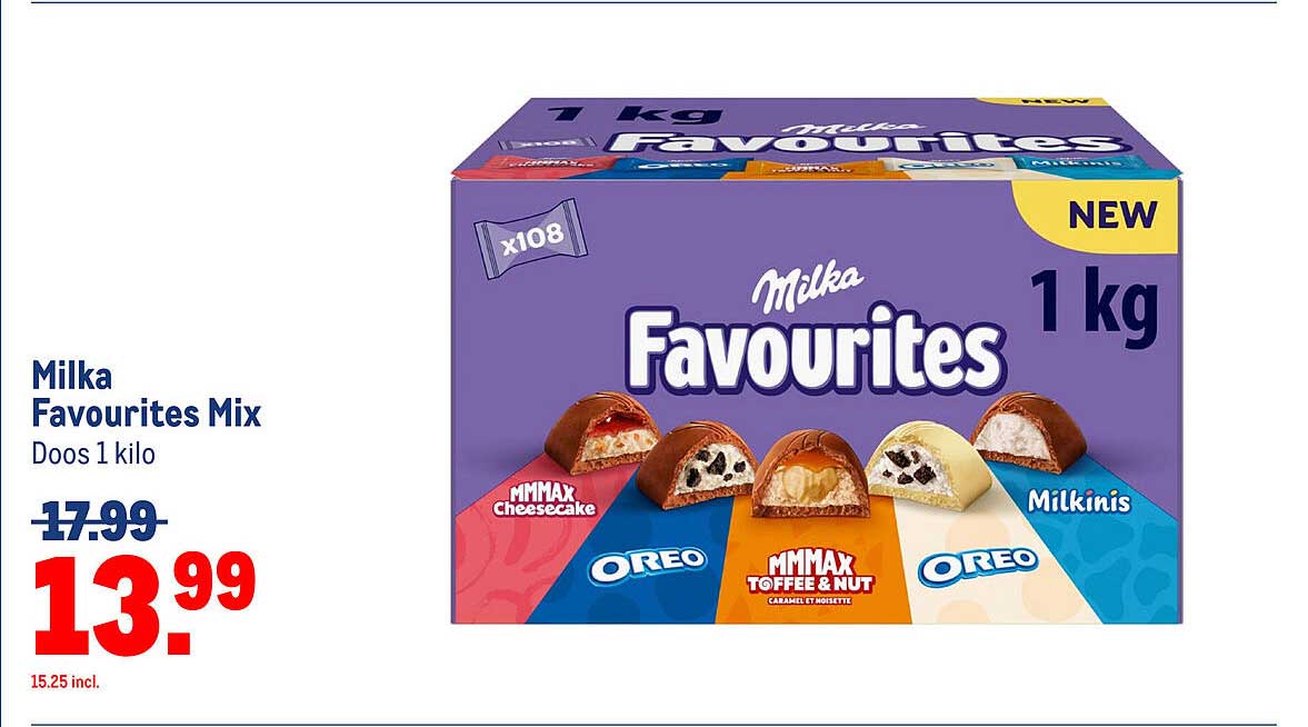 Milka Favourites Mix aanbieding bij Makro
