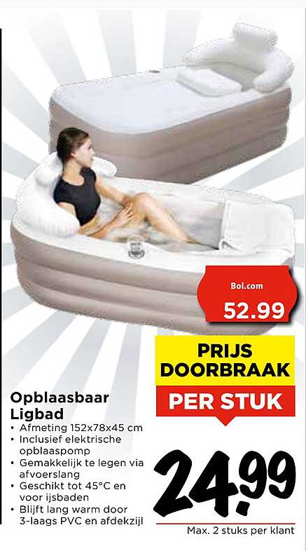Opblaasbaar Ligbad Aanbieding bij Vomar - FolderFeest.nl