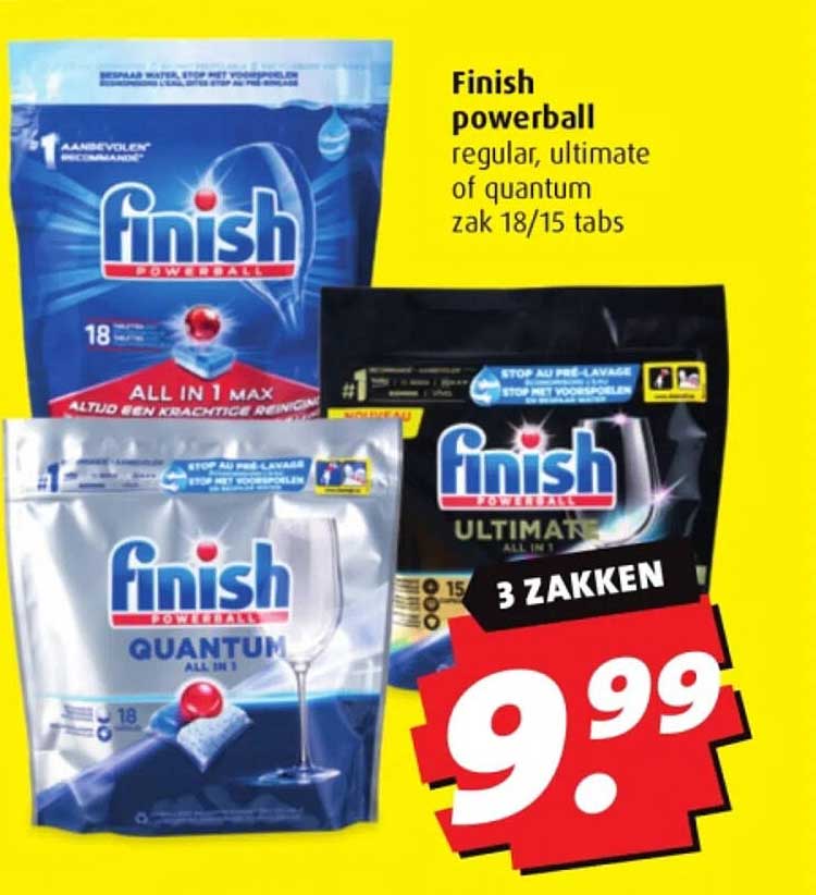Finish Powerball Regular, Ultimate Of Quantum Zak 18/15 Tabs Aanbieding ...