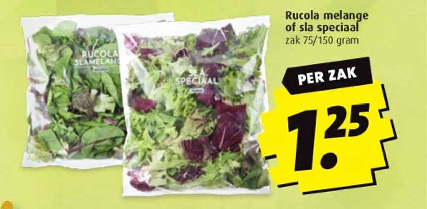 Rucola Melange Of Sla Speciaal Zak 75/150 Gram Aanbieding bij Boni ...