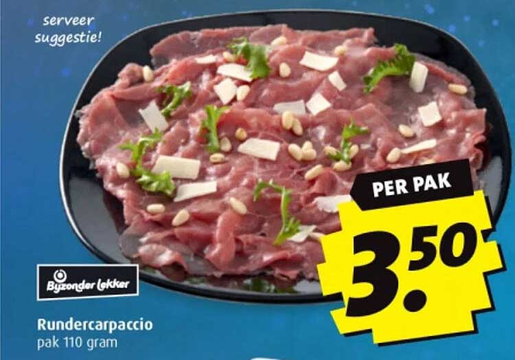 Rundercarpaccio Pak 110 Gram Aanbieding bij Boni - FolderFeest.nl