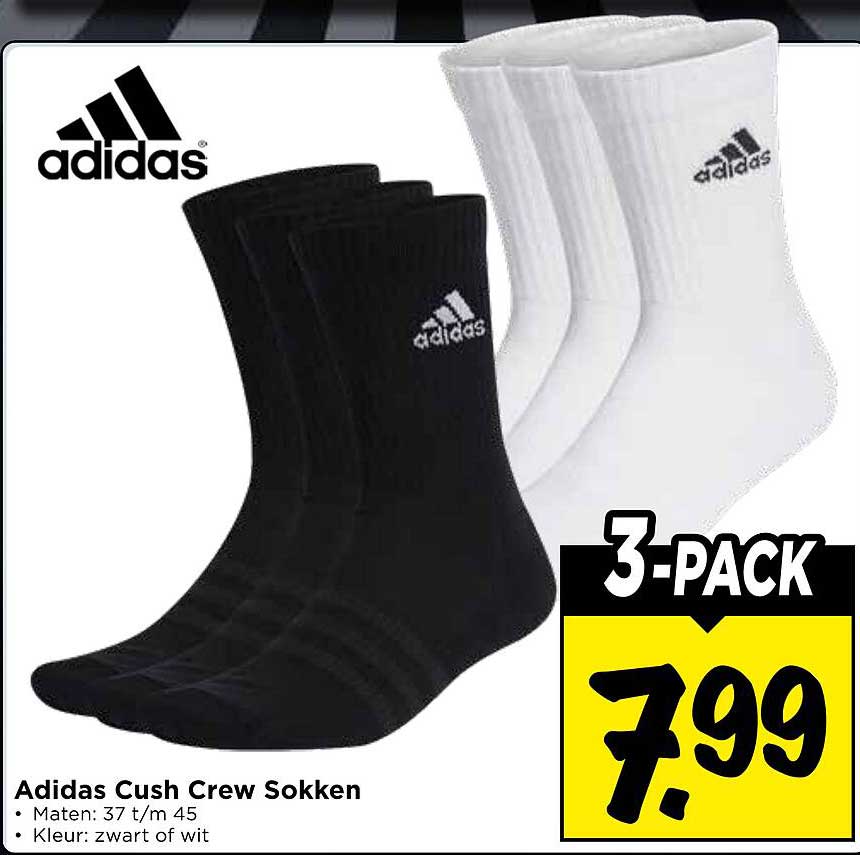 Adidas Cush Crew Sokken Aanbieding bij Vomar - FolderFeest.nl