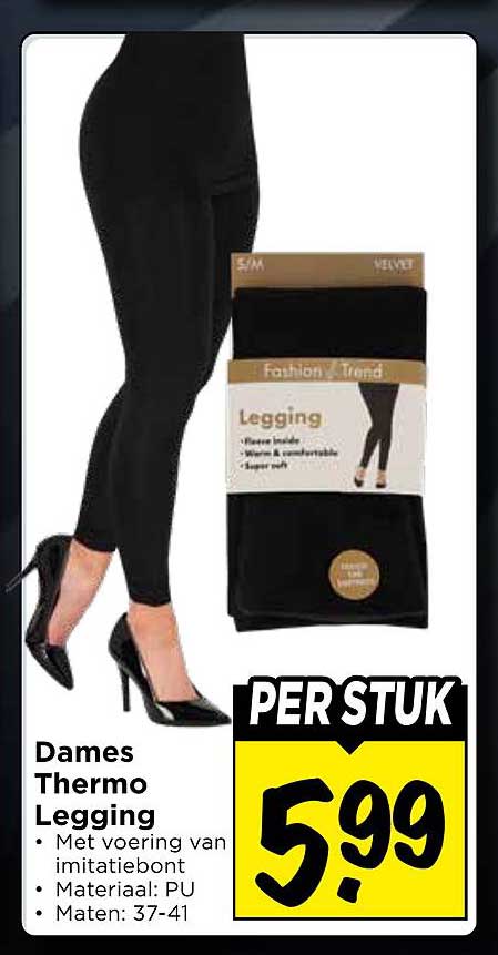 Dames Thermo Legging Aanbieding bij Vomar - FolderFeest.nl
