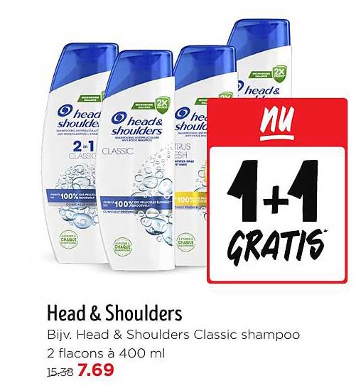 Head & Shoulders Bijv. Head & Shoulders Classic Shampoo 2 Flacons À 400 ...