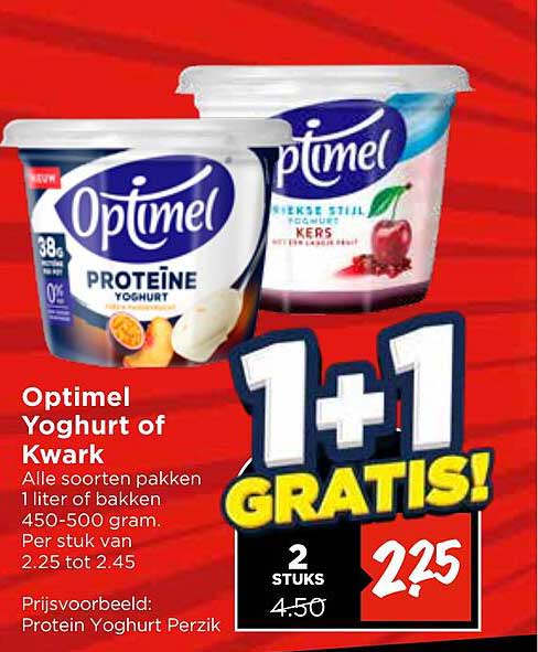Optimel Yoghurt Of Kwark Aanbieding bij Vomar - FolderFeest.nl