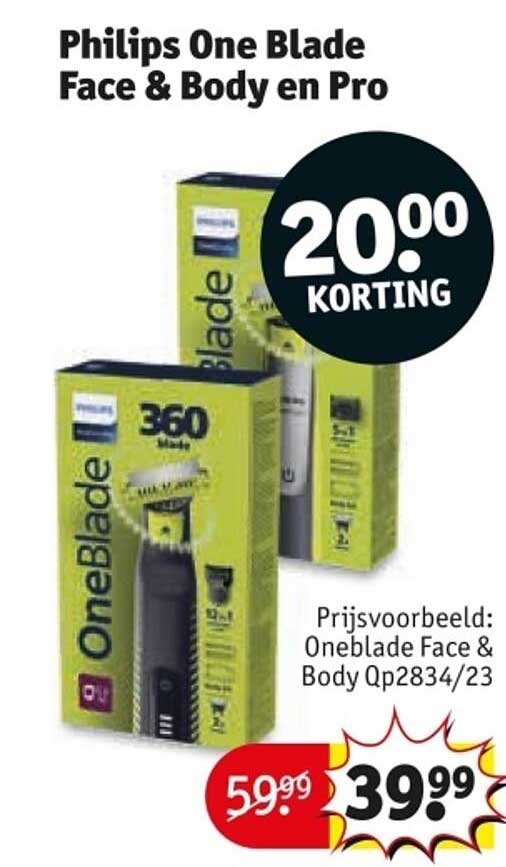 Philips One Blade Face & Body En Pro Aanbieding bij Kruidvat ...